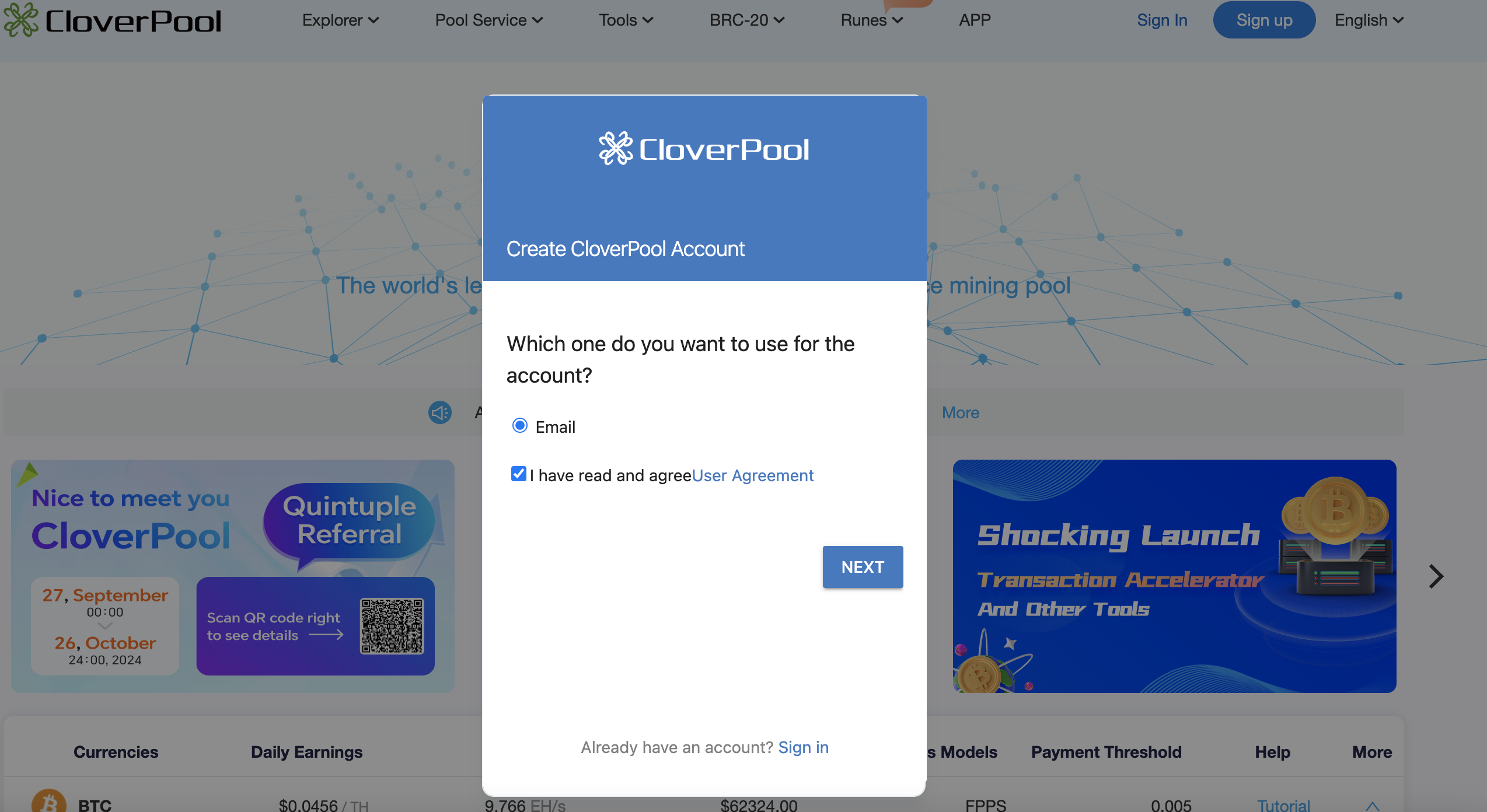 Register NOW – CloverPool